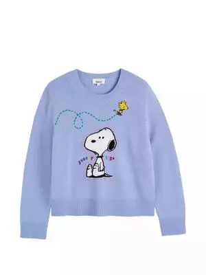 Chinti & Parker Snoopy Embroidered Sweater - Blue
