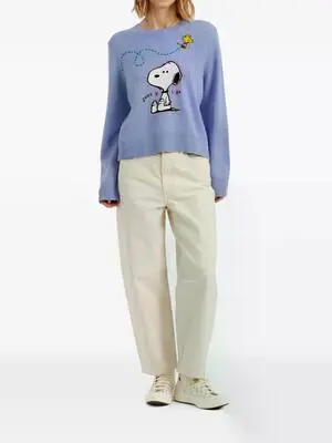 Chinti & Parker Snoopy Embroidered Sweater