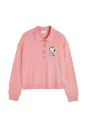 Chinti & Parker Snoopy Embroidered Polo Shirt