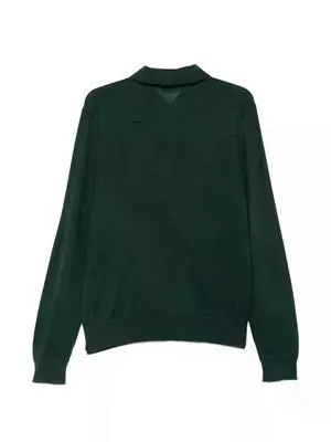 TOM FORD Long-sleeve Polo Shirt - Green