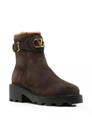 Valentino Garavani Vlogo Signature Leather Boots