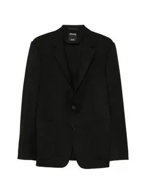 Zegna Single-breasted Notch-lapel Blazer - Black
