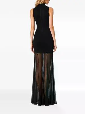 HAMZA Sardinia Mesh-panel Maxi Dress