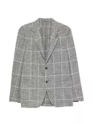 LARDINI Check-pattern Single-breasted Blazer