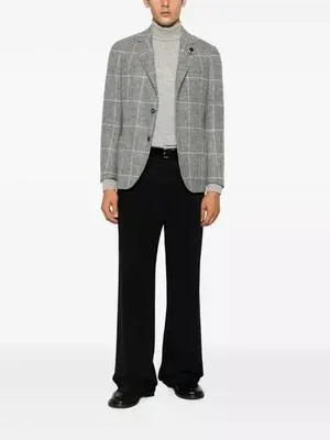 LARDINI Check-pattern Single-breasted Blazer