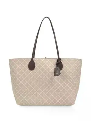 BY MALENE BIRGER Abigail Geometric Pattern Tote Bag - Neutrals