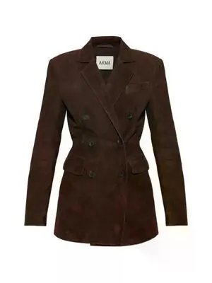 ARMA Safia Double-breasted Suede Jacket