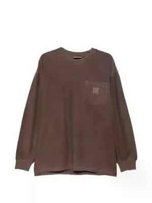 Carhartt Work In Progress Logo-patch Pocket T-shirt - Brown