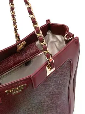 TWINSET Logo Detail Chain Shoulder Bag - Red