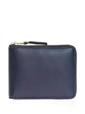 Comme Des Garçons Zip-around Leather Wallet - Blue