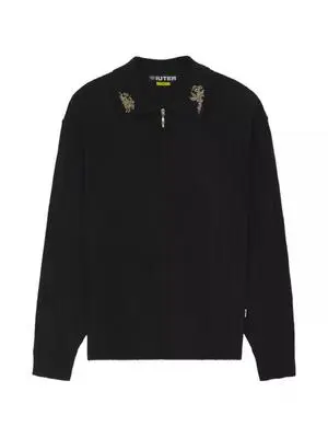 IUTER Courage Embroidered Half-zip Polo