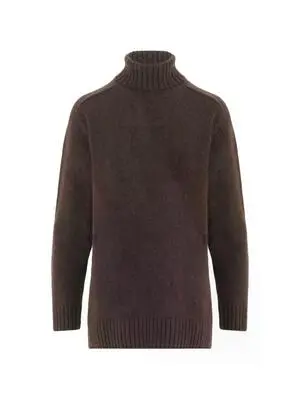 Bruno Manetti Roll Neck Ribbed Trim Sweater
