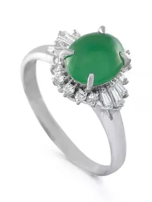 LB EXCLUSIVE Platinum Jadeite And Diamond Ring