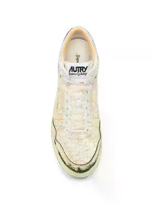 AUTRY Cracked Effect Leather Sneakers