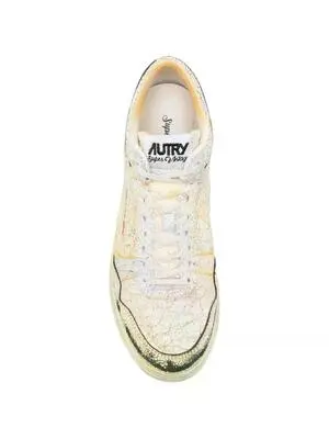 AUTRY Cracked Effect Leather Sneakers