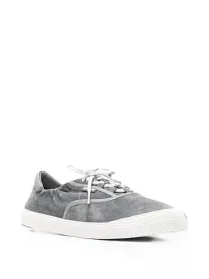 Moncler Suede Lace-up Sneakers - Grey