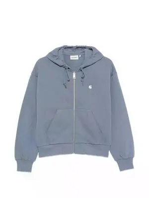 Carhartt Work In Progress Zip-fastening Hoodie With Embroidered Logo - Blue