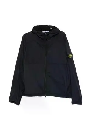 Stone Island Logo-patch Hooded Jacket - Black
