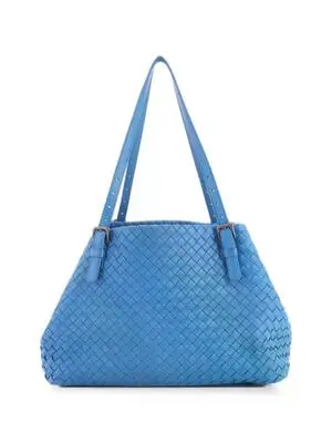 Bottega Veneta A-shape Intrecciato Nappa Medium Tote Bag - Blue