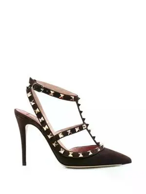 Valentino Garavani Rockstud Suede Pumps - Brown