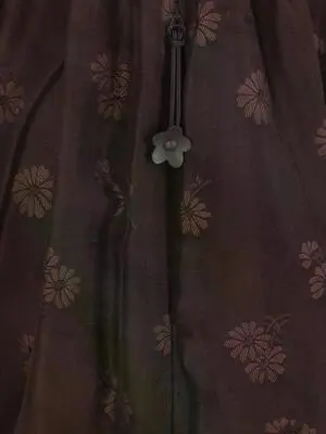 Cecilie Bahnsen Floral Jacquard Drawstring Skirt