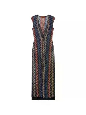 Missoni Metallic-knit Cap-sleeve Maxi Dress