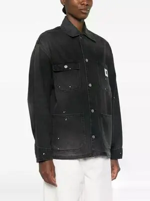 Carhartt Work In Progress Michigan Denim Jacket With Paint Splatter Detail