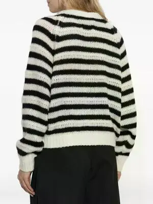 LISA YANG Reni Stripes Crew-neck Sweater