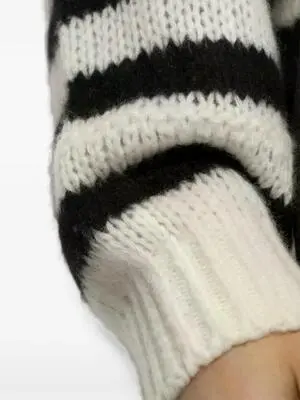 LISA YANG Reni Striped Crew Neck Sweater