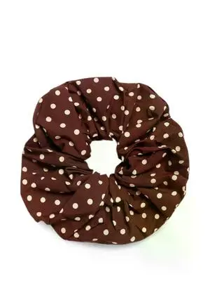 WEILI ZHENG Polka-dot Ruched Scrunchie