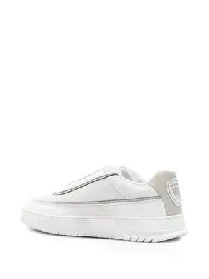 BLAUER. Logo-detail Leather Sneakers