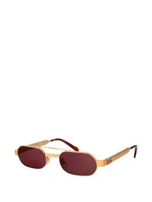 Miu Miu Tone Geometric Frame Sunglasses