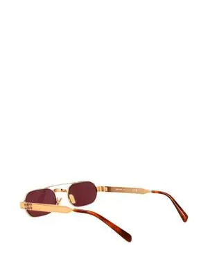Miu Miu Tone Geometric Frame Sunglasses