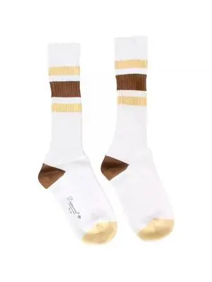 Dsquared2 Logo-print Striped Socks - White