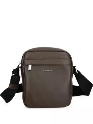 Calvin Klein Detail Textured Messenger Bag - Brown