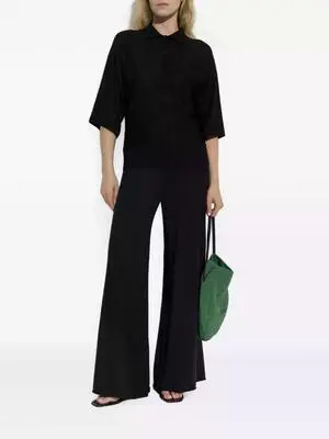 LISA YANG Three-quarter Polo Shirt - Black