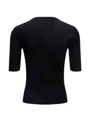 Max Mara Button-embellished Ribbed-knit Sweater