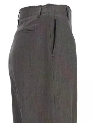 MAISON MARGIELA High-waisted Wide-leg Tailored Trousers With Raw Edge Hem