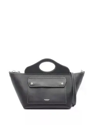 Burberry Soft Pocket Two-way Handbag - Black