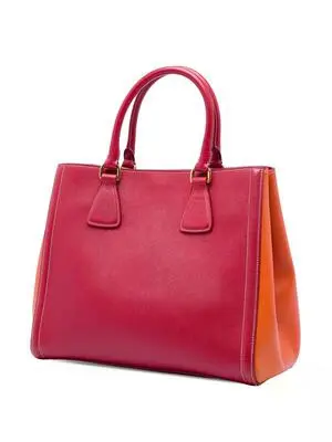 Prada Bicolor Saffiano Lux Satchel
