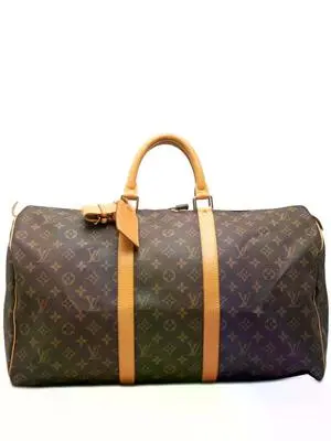 LOUIS VUITTON Monogram Keepall 50 Travel Bag - Brown