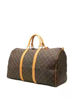 LOUIS VUITTON Monogram Keepall 50 Travel Bag - Brown