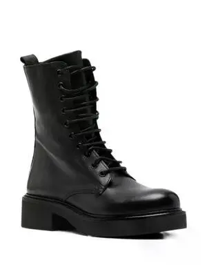 METISSE Lace-up Leather Ankle Boots