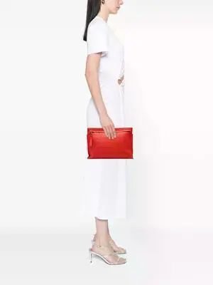 Loewe 2017 Embossed Calfskin Anagram Repeat T Pouch Clutch Bag
