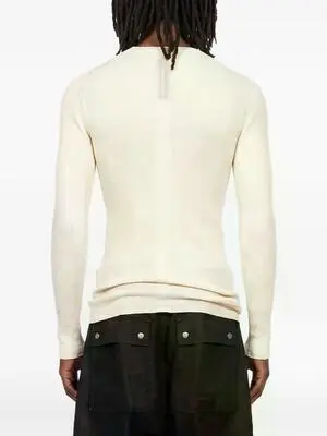 Rick Owens Ribbed-knit Long-sleeve T-shirt - Neutrals