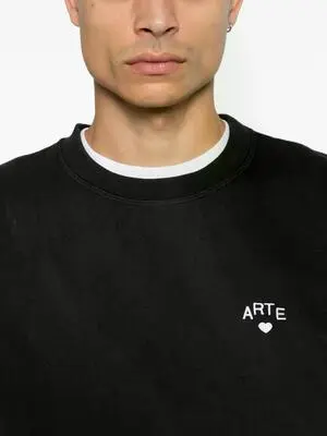 ARTE ANTWERP Logo-embroidered Sweatshirt - Black
