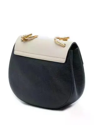 Chloé Bicolor Calfskin Drew Crossbody Bag - White