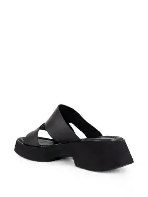 SERGIO MORETTI FIRENZE Cut-out Leather Slippers
