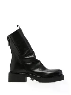 METISSE Slouchy Rear-zip Ankle Boots - Black