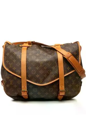 LOUIS VUITTON Monogram Saumur 43 Travel Bag - Brown
